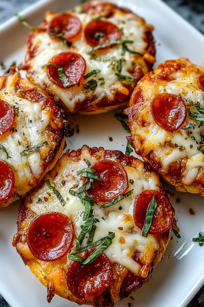 Cheesy Baked Italian Mini Pizzas – Tidymeal